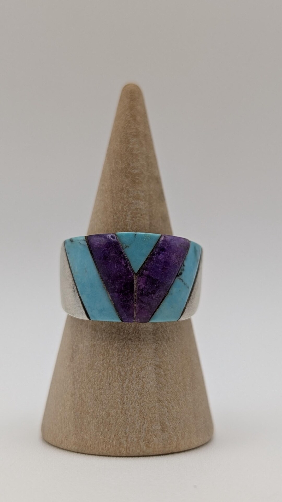 Vintage Jay King Turquoise Sugilite Band Ring DRT Signed Size 5 3/4 ...