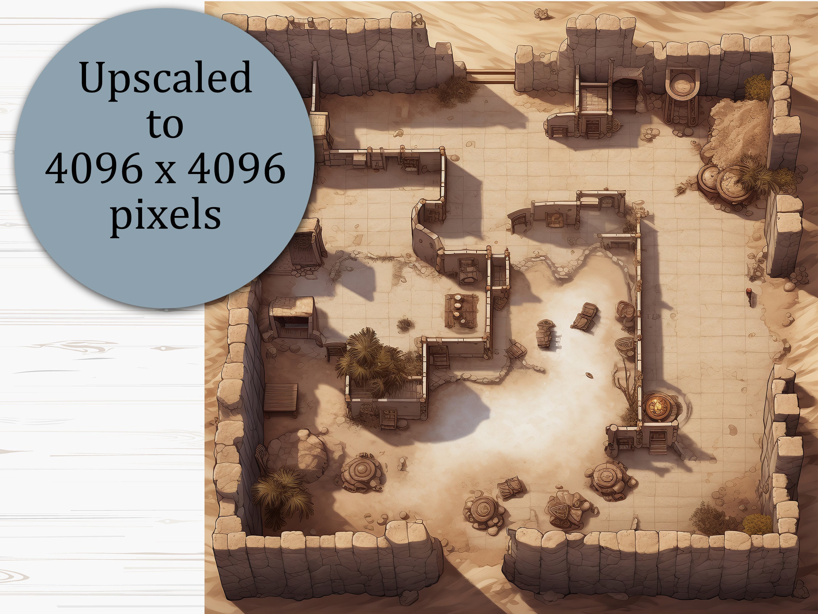 RPG Battlemap Pack Desert 100 Maps for D&D, Pathfinder, and Other ...