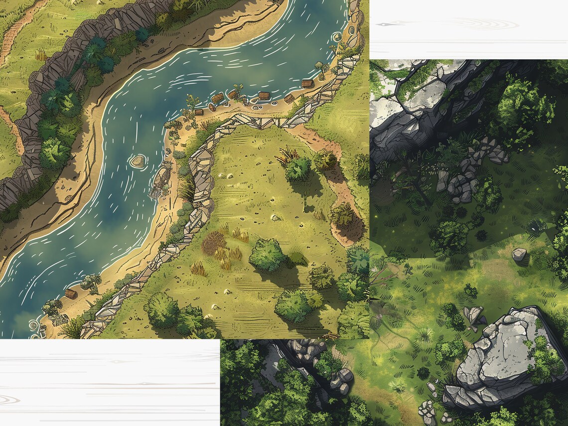 RPG Battlemap Pack Grasslands 100 Maps for D&D, Pathfinder, and Other ...