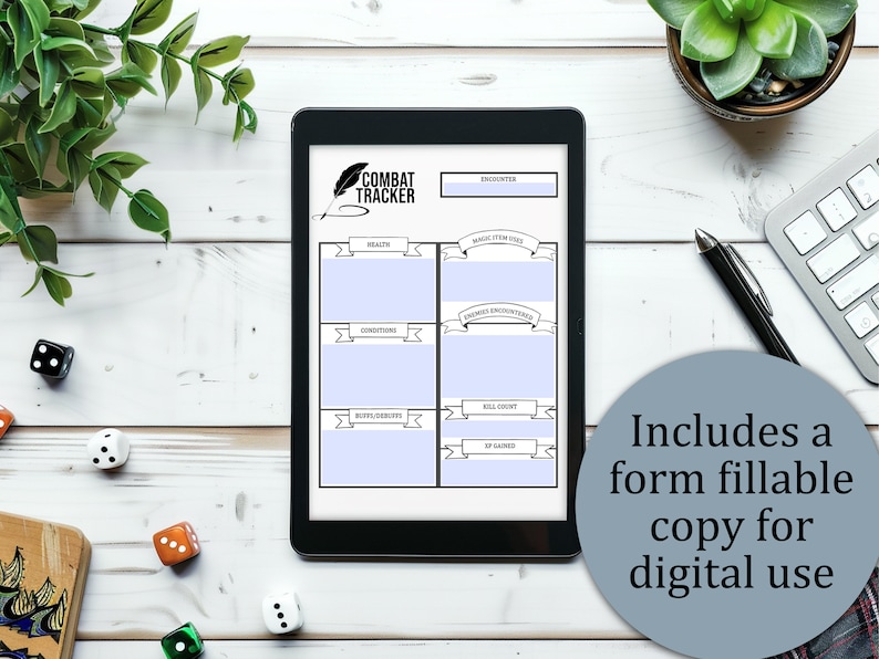 Printable RPG Journal + Quest Tracker | PDF With Fillable Fields ...