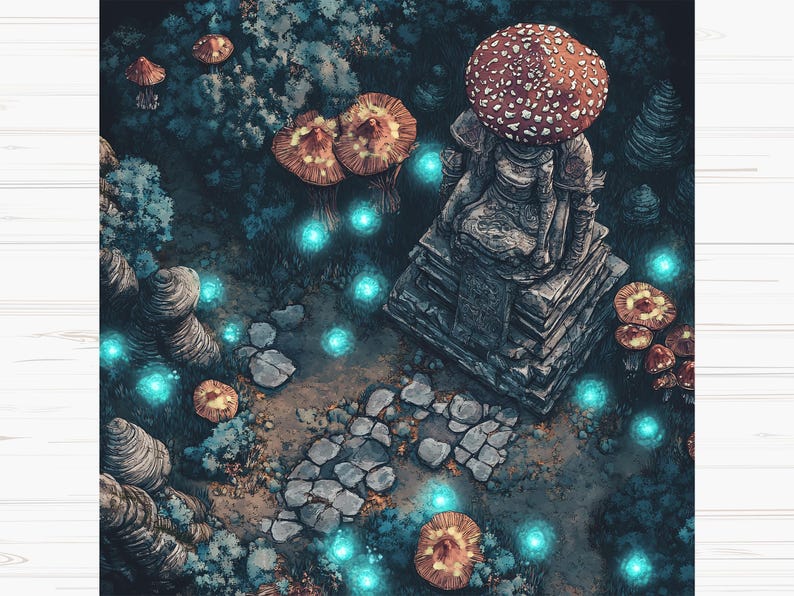 RPG Battlemap Pack Fungal Forest 100 Mushroom Forest Themed Maps for D ...
