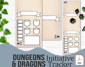 Printable Combat Tracker for Dms | PDF With Fillable Fields | Dungeons ...