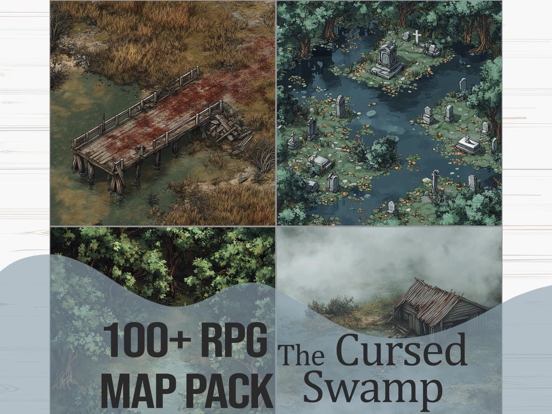 RPG Battlemap Pack - Cursed Swamp | 100+ Bog, Marsh, and Wetland Themed ...