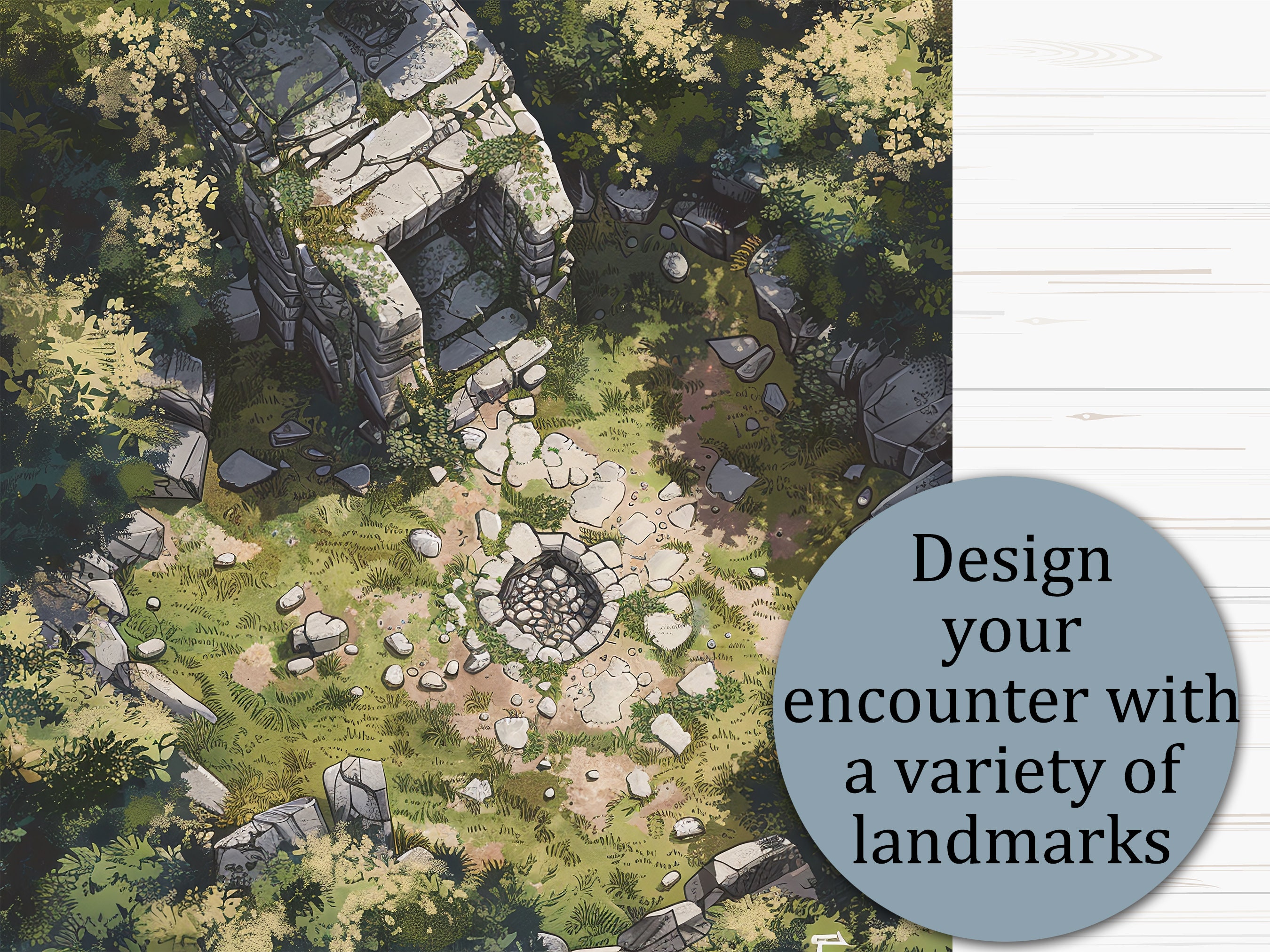 RPG Battlemap Pack Grasslands 100 Maps for D&D, Pathfinder, and Other ...