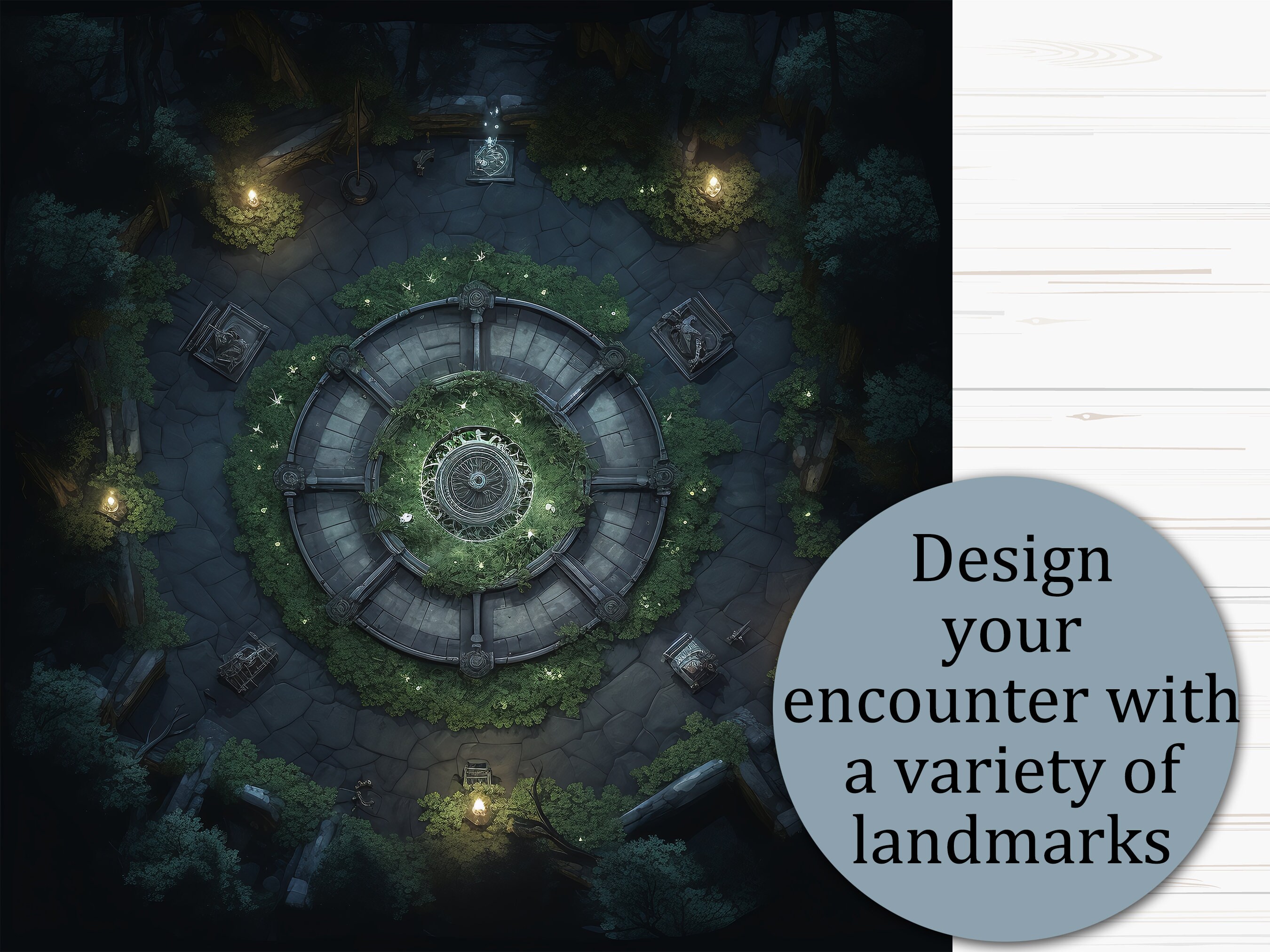 RPG Battlemap Pack - the Dark Forest | 100+ Maps for D&D, Pathfinder ...