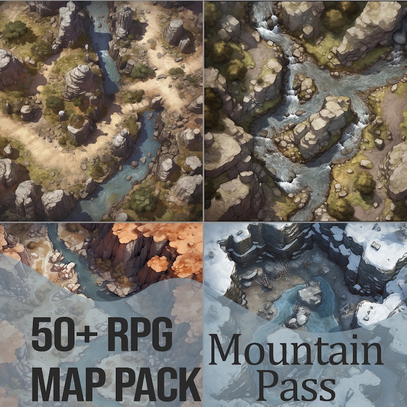 Mountain Battle Map - Etsy