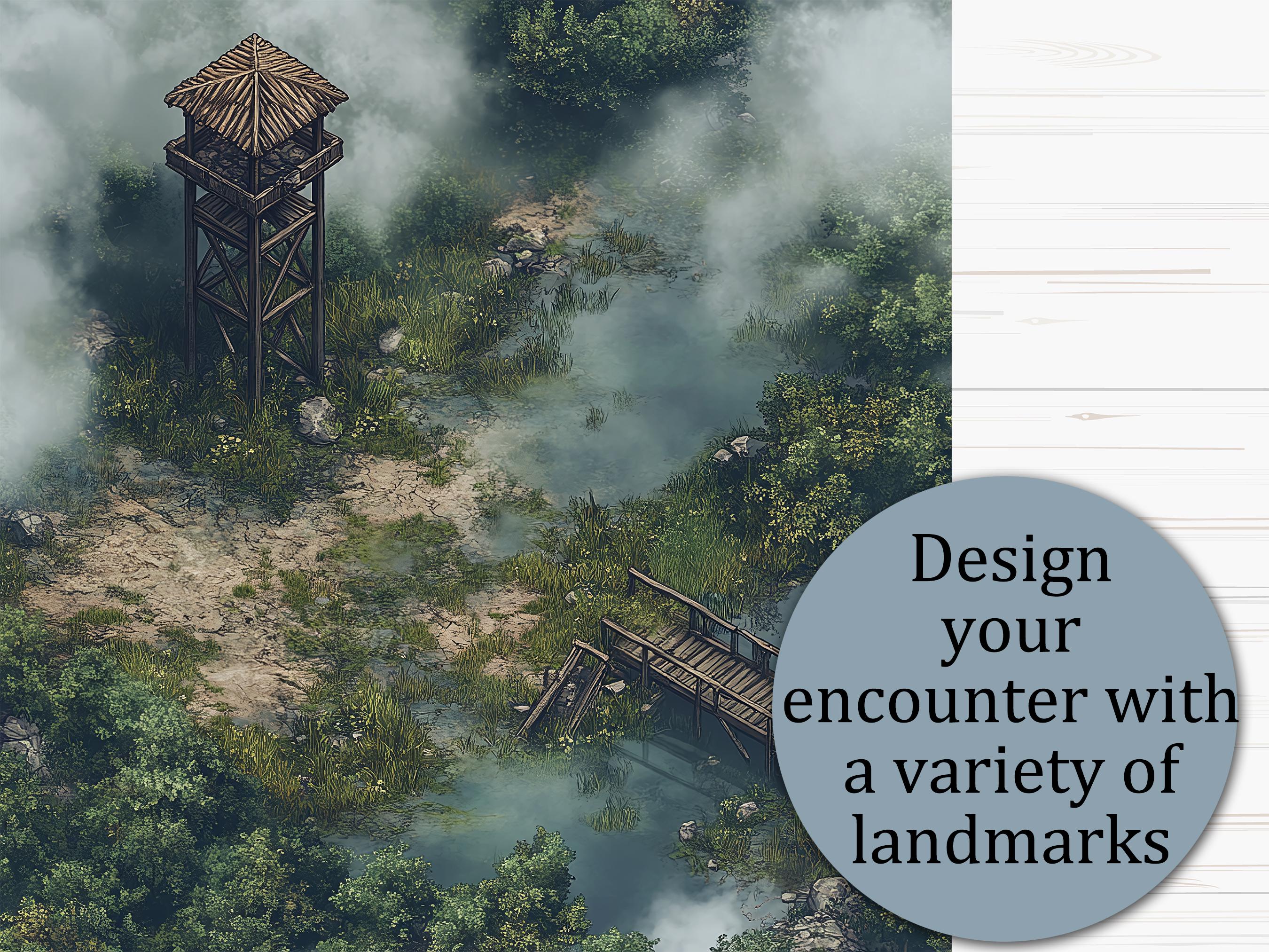 RPG Battlemap Pack - Cursed Swamp | 100+ Bog, Marsh, and Wetland Themed ...