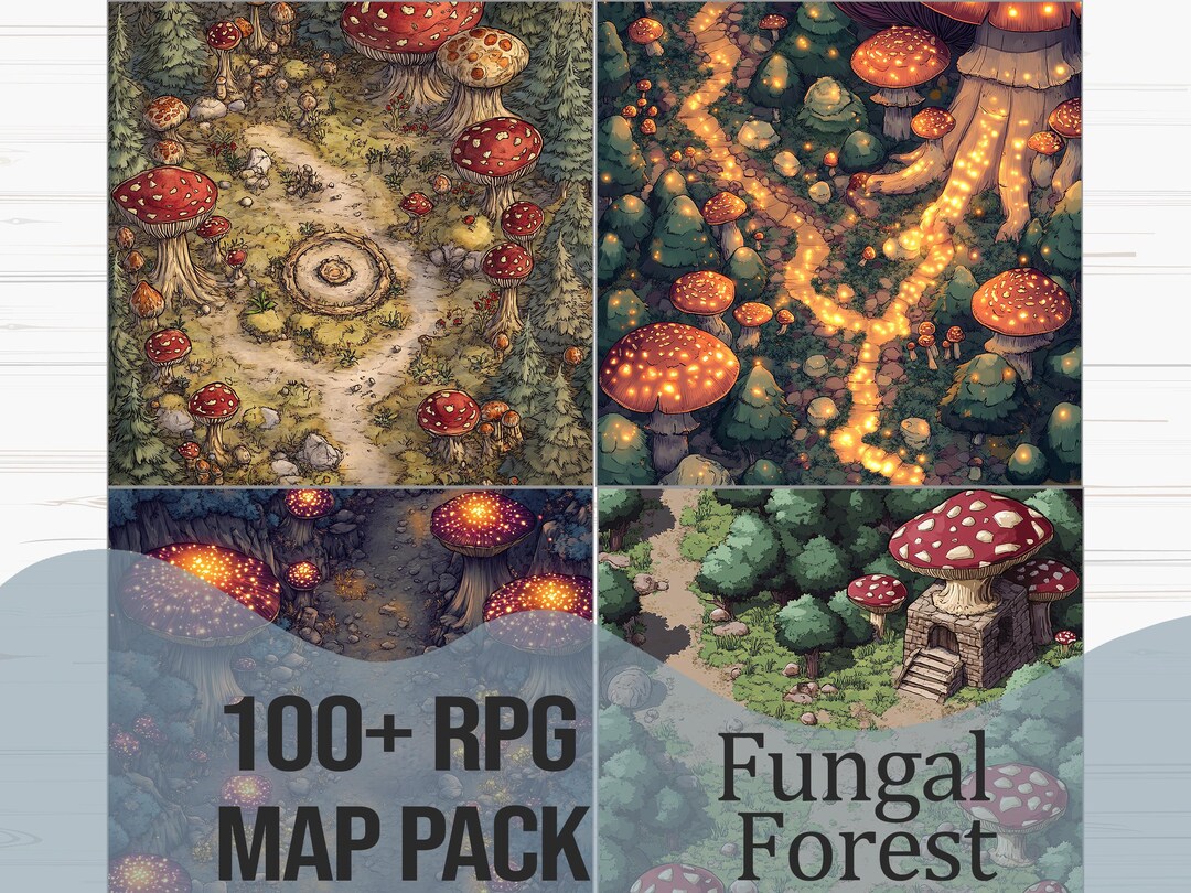 RPG Battlemap Pack - Fungal Forest | 100+ Mushroom Forest Themed Maps ...