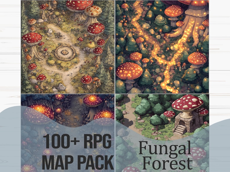 RPG Battlemap Pack - Fungal Forest | 100+ Mushroom Forest Themed Maps ...