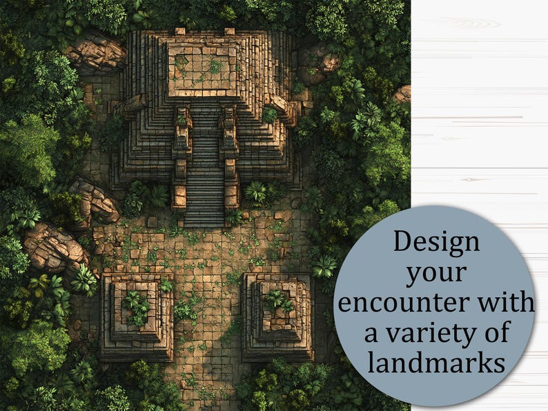 RPG Battlemap Pack - Jungle Ruins | 100+ Maps for D&D, Pathfinder, and ...