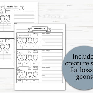 Printable Combat Tracker for Dms | PDF With Fillable Fields | Dungeons ...