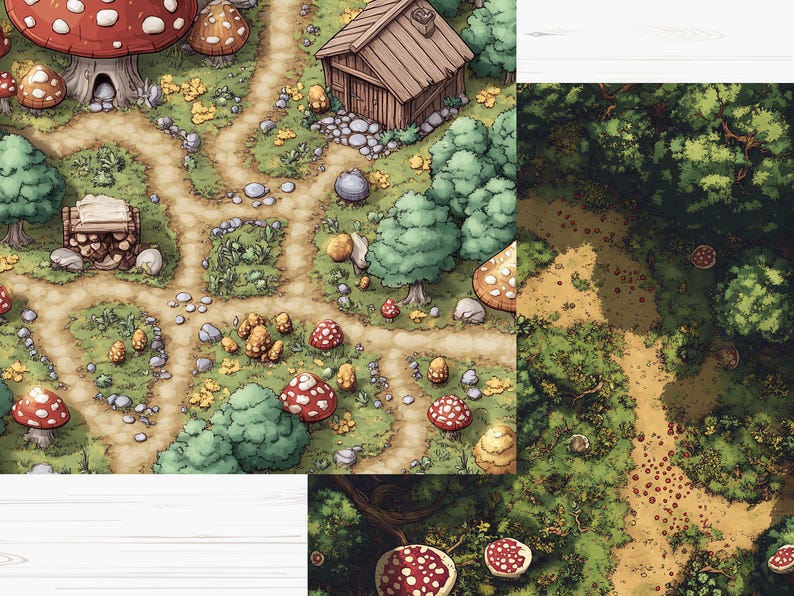 RPG Battlemap Pack - Fungal Forest | 100+ Mushroom Forest Themed Maps ...