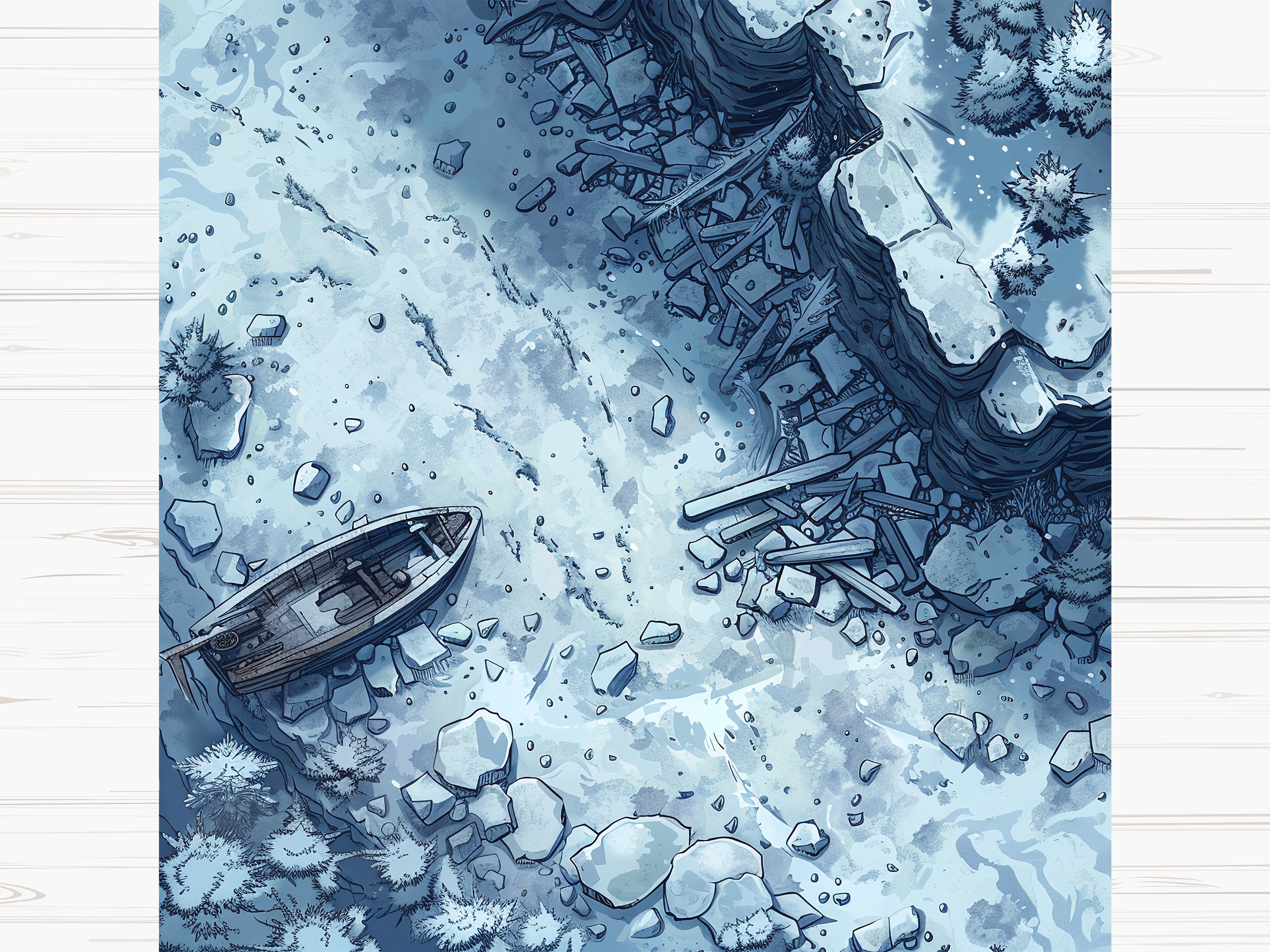 RPG Battlemap Pack Frozen Tundra 100 Maps for D&D, Pathfinder, and ...