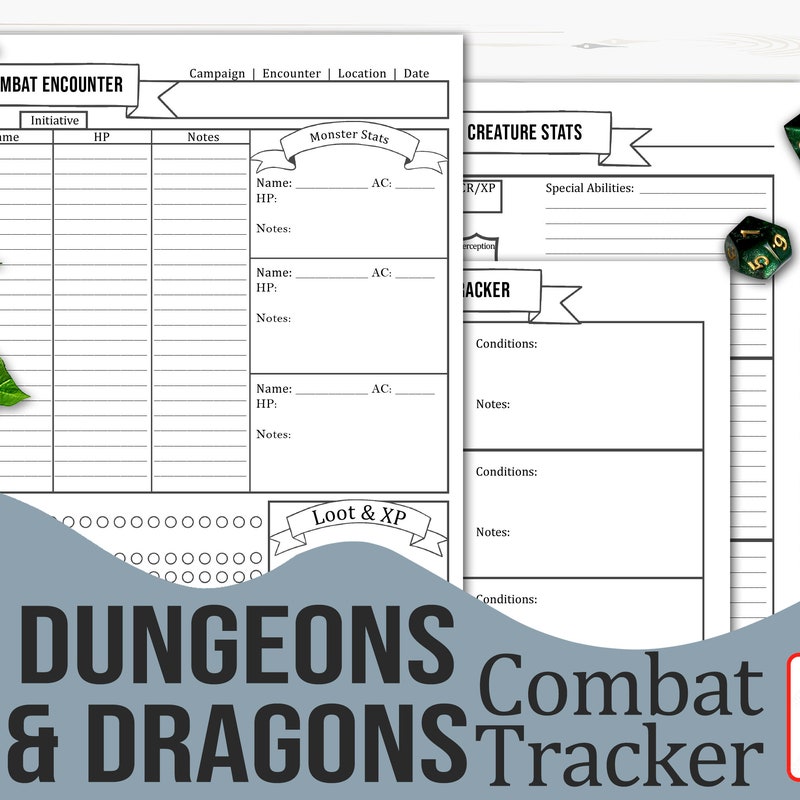 Dnd Combat Cheat Sheet - Etsy