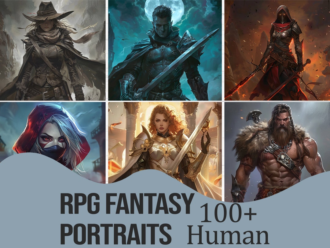 RPG Character Art Pack - Human | 100+ Fantasy Portraits for D&D ...