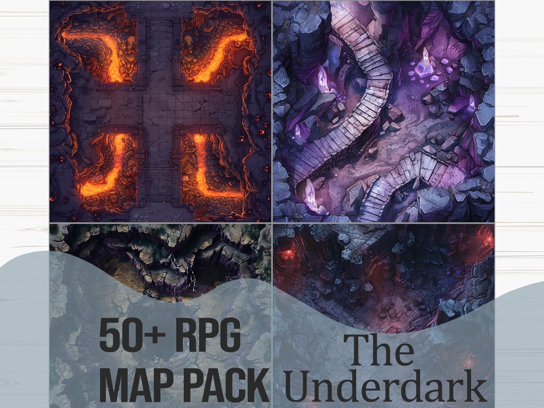 RPG Battlemap Pack - the Underdark | 50+ Maps for D&D, Pathfinder, and Other TTRPGS - Etsy