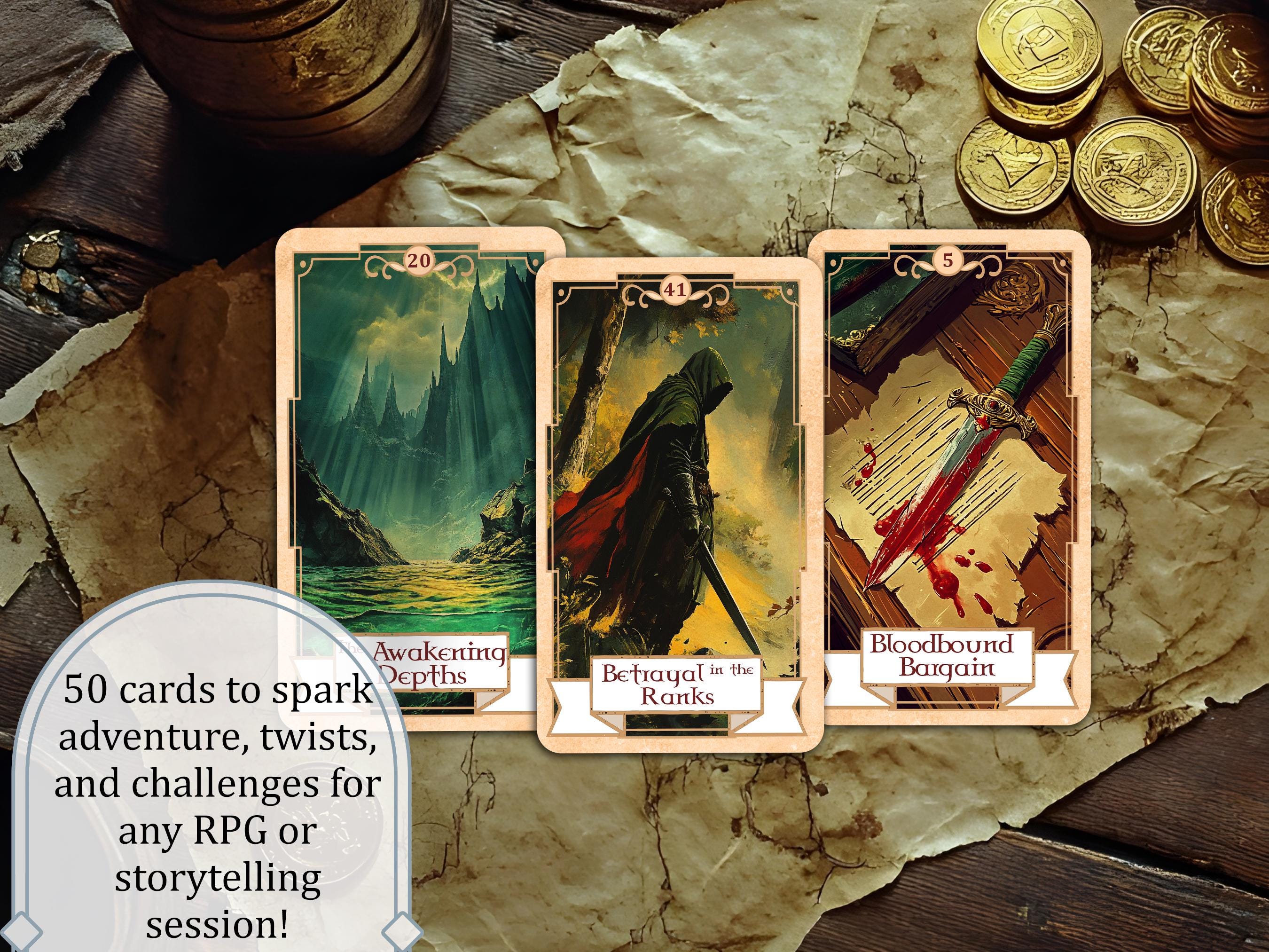 Seeds of Adventure - TTRPG Storytelling Deck | RPG Plot Hook Cards | GM ...