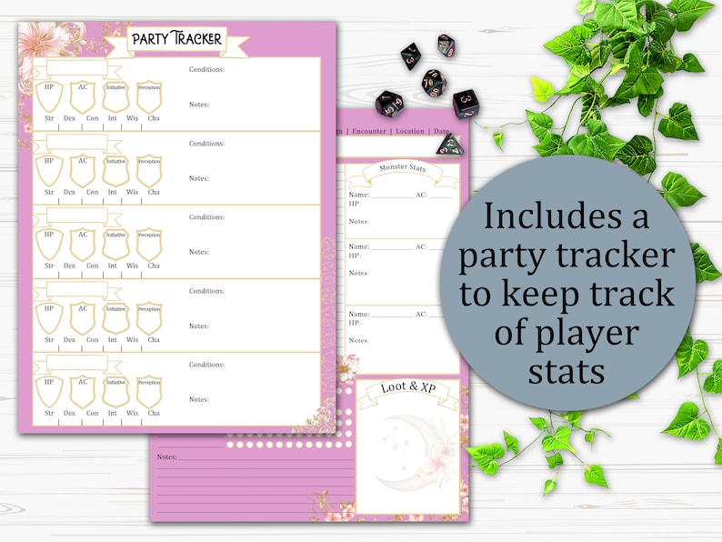 Printable Combat Tracker for Dms | PDF With Fillable Fields | Dungeons ...