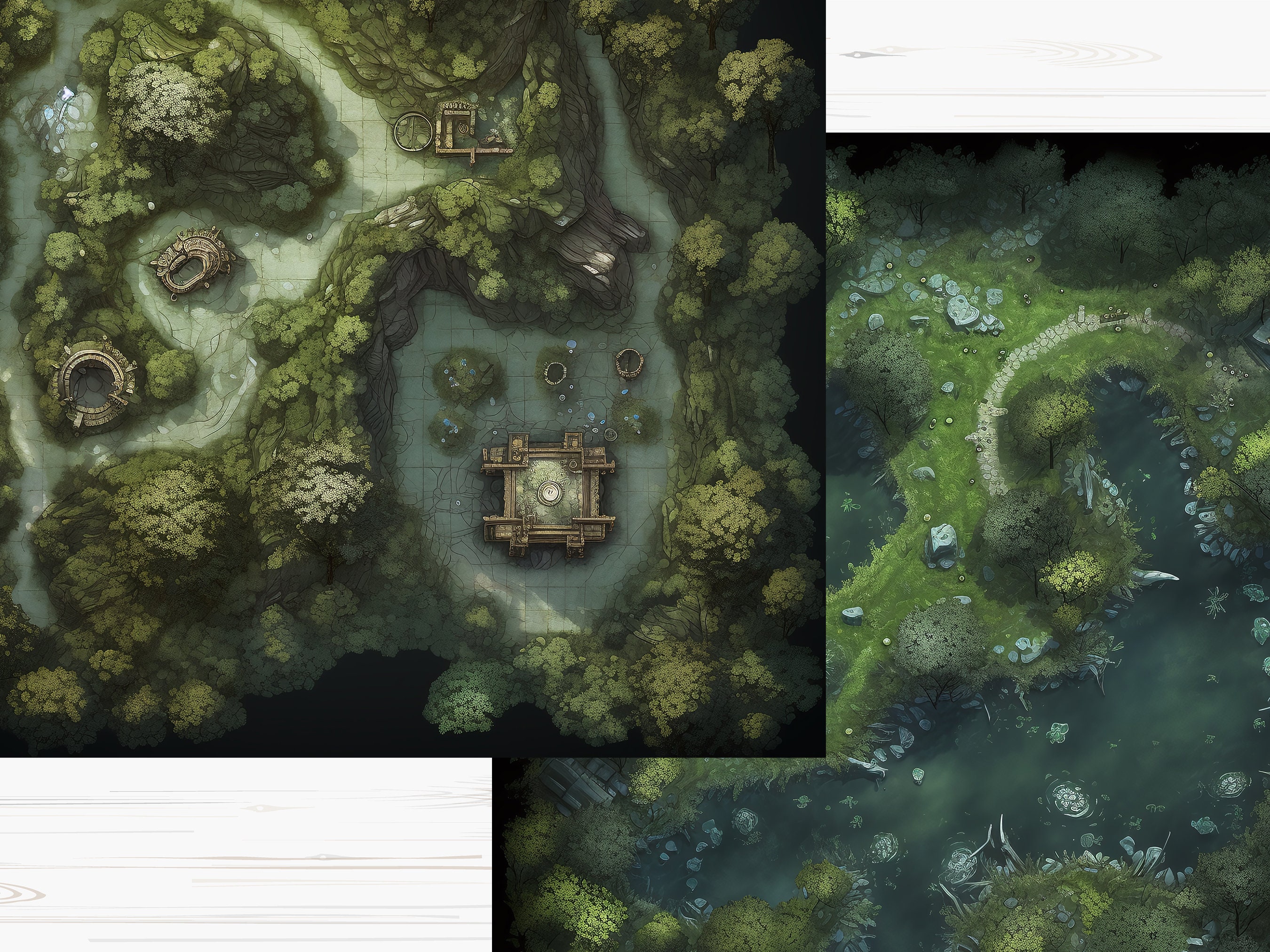RPG Battlemap Pack - the Dark Forest | 100+ Maps for D&D, Pathfinder ...
