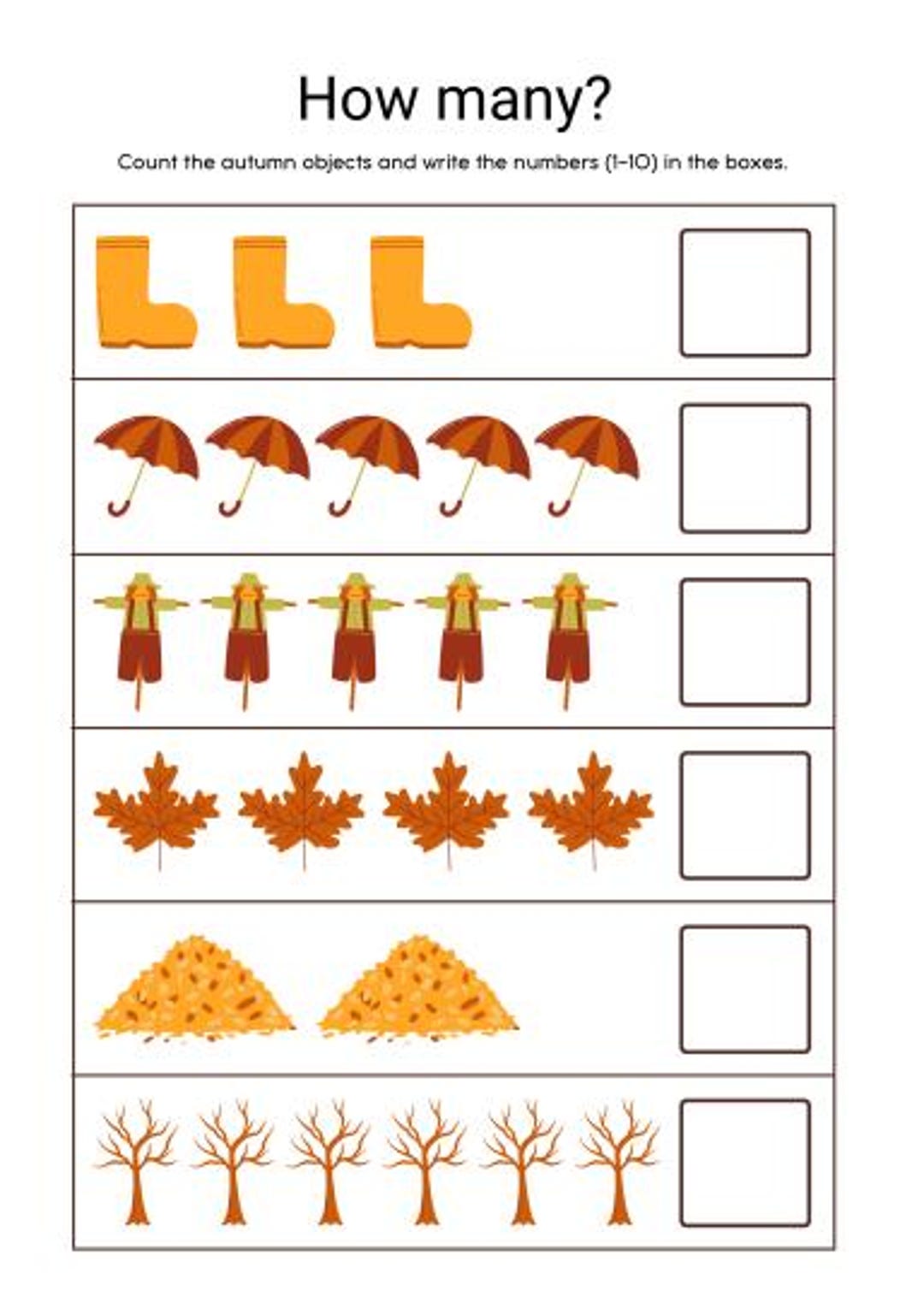 AUTUMN ACTIVITY Book for Pre School and Kindergarten Worksheets Board ...