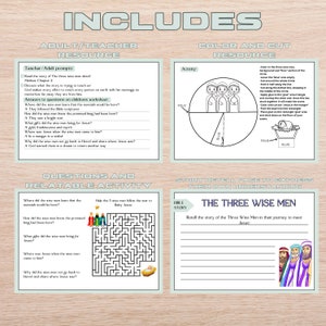 Kids Bible Activity Sheets Pack, Bible Character Study, Bible Study ...