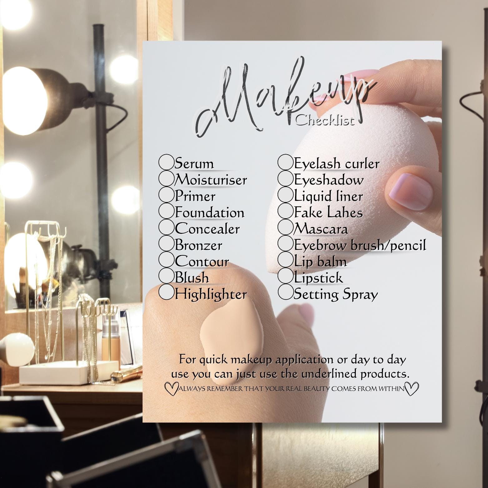 Ultimate Makeup Checklist for Beginners and Pros Essential Beauty ...