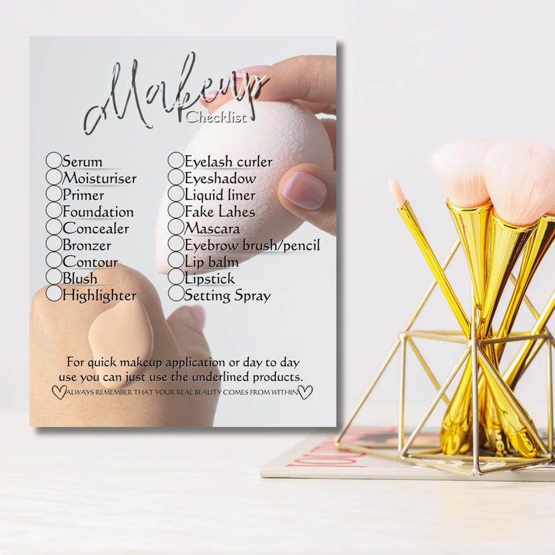 Ultimate Makeup Checklist for Beginners and Pros Essential Beauty ...