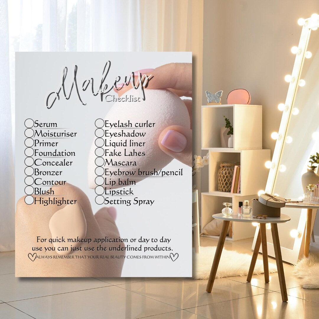 Ultimate Makeup Checklist for Beginners and Pros Essential Beauty ...