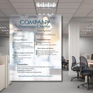 Complete Company Presentation Checklist Printable | Business Pitch ...