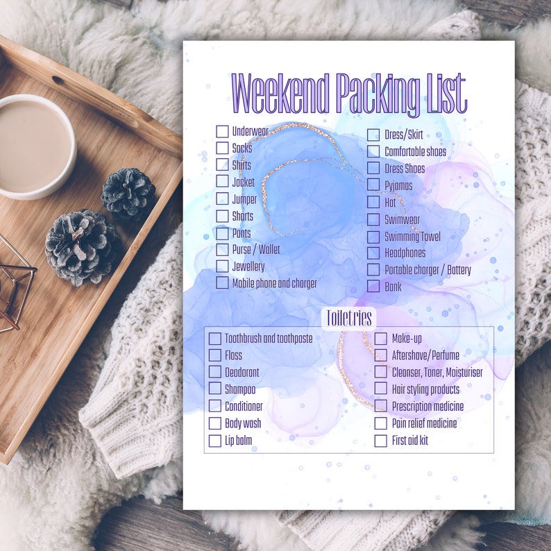 All Inclusive Packing List, Editable Packing List Printable, Vacation ...