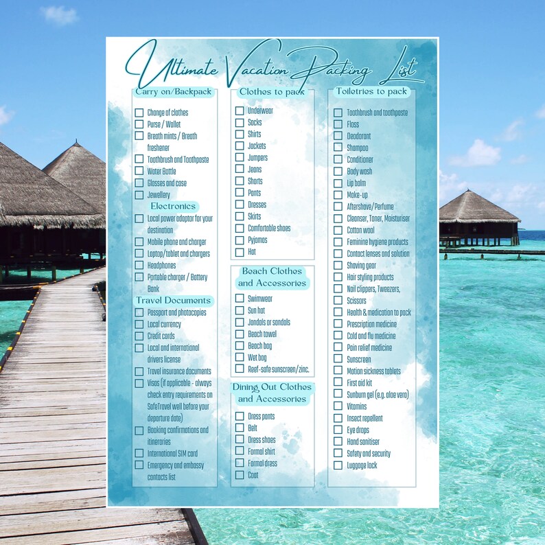 All Inclusive Packing List Caribbean Cruise Packing List International ...