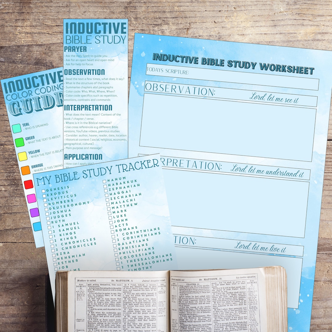 Bible Study Worksheet Inductive Church Understanding Bookmark Christian ...