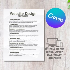 Website Design Checklist Tips for SEO & Mobile Optimisation Including Comprehensive Website ...