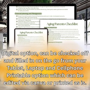 Digital Ageing Parents Checklist, Aging Parents Checklist, Elderly ...