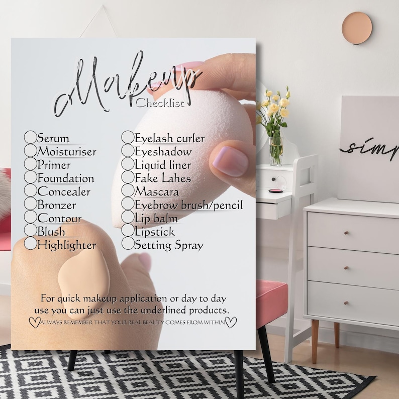 Ultimate Makeup Checklist for Beginners and Pros Essential Beauty ...