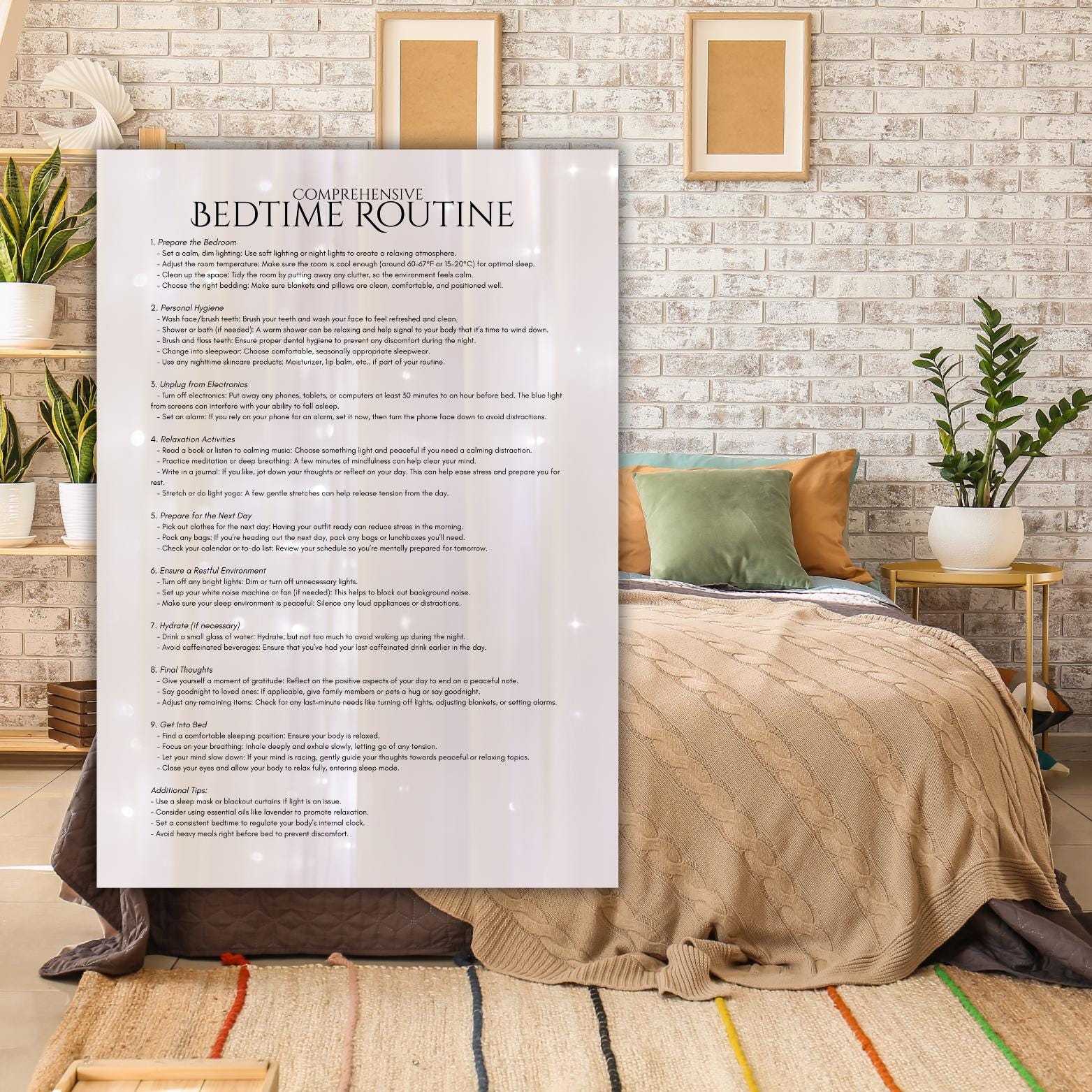 Before Bed Checklist, Bedtime Checklist, Better Sleep Routine, Bedtime ...