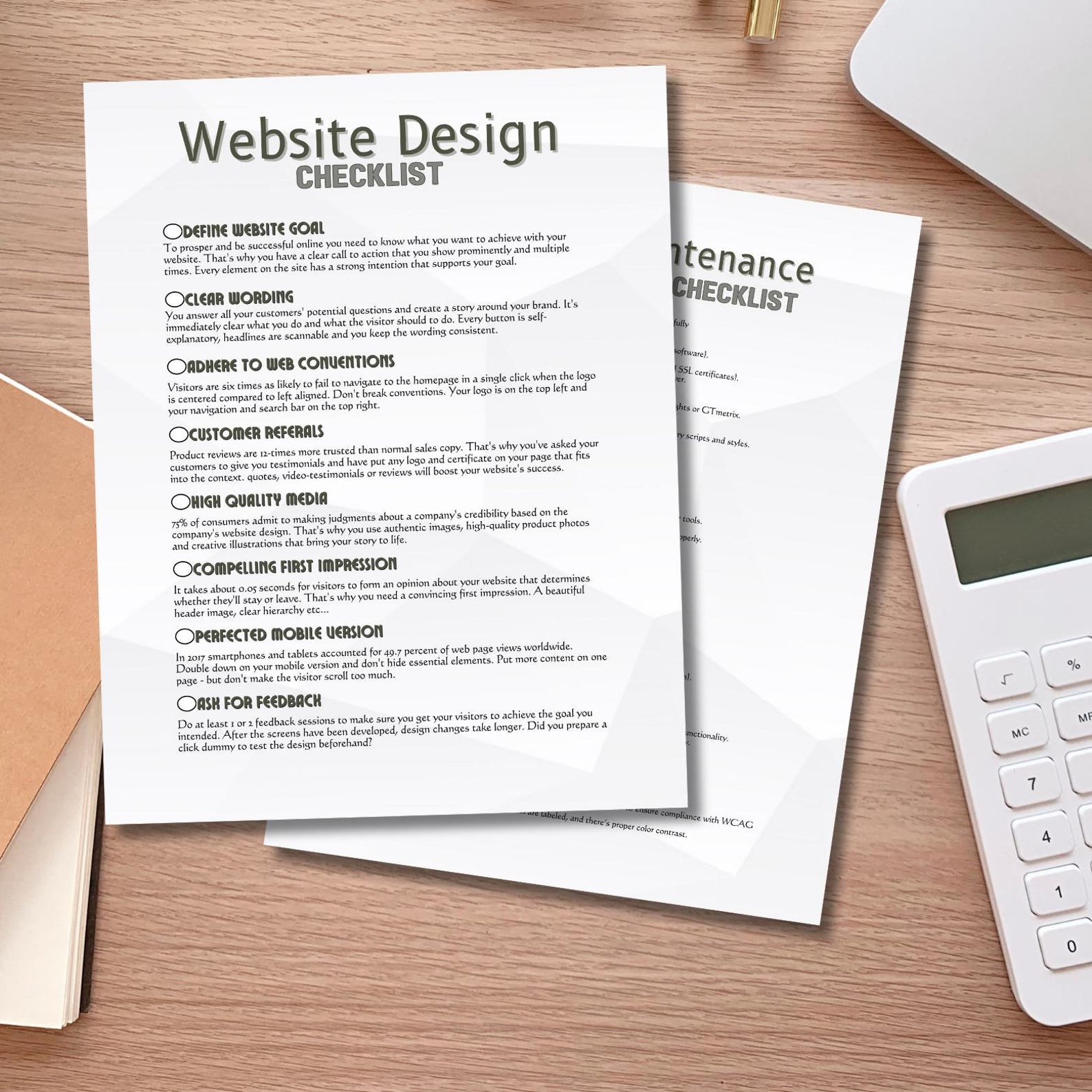 Website Design Checklist Tips for SEO & Mobile Optimisation Including ...