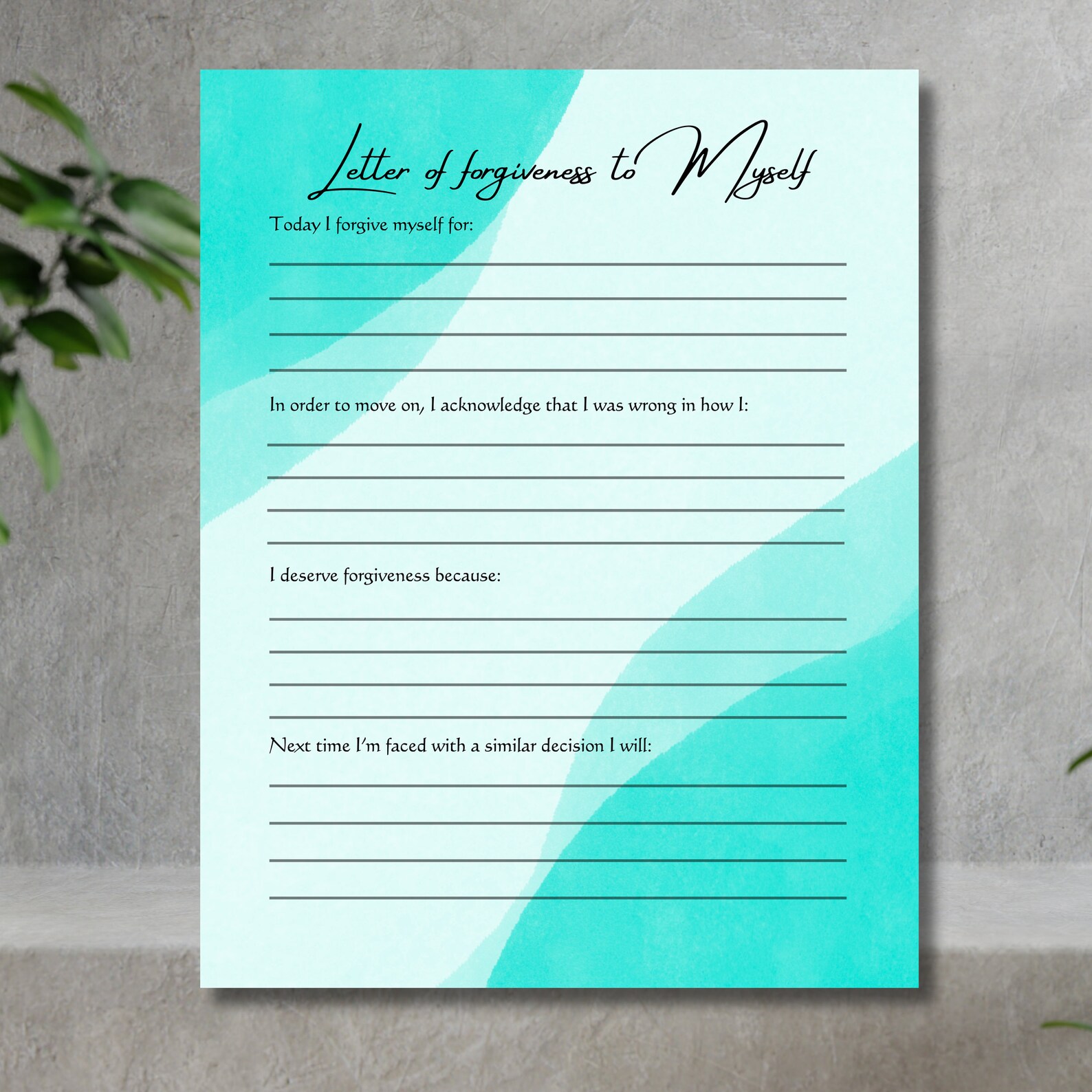 Forgiveness Activity Editable Forgiveness Worksheets Self Forgiveness ...