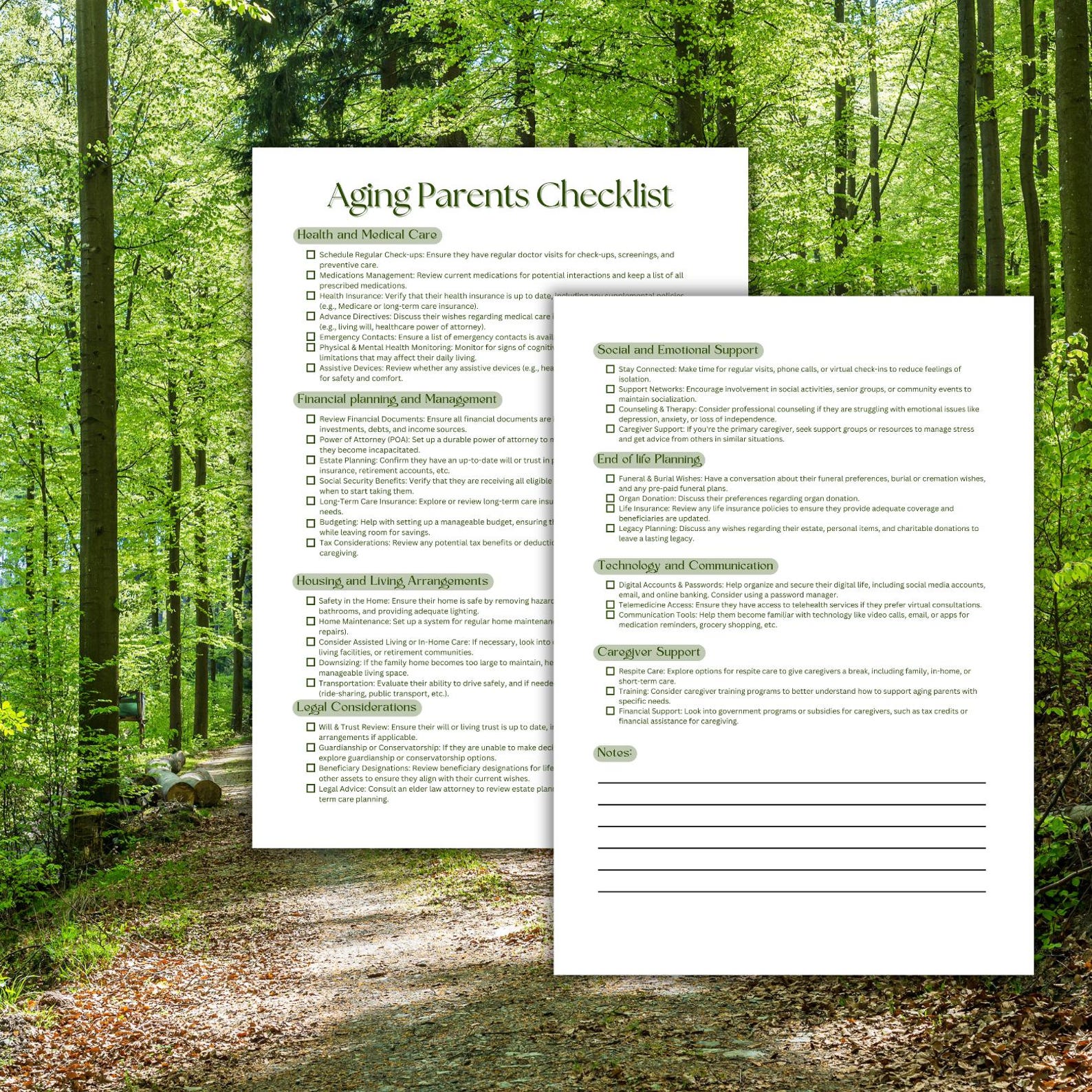 Digital Ageing Parents Checklist, Aging Parents Checklist, Elderly ...