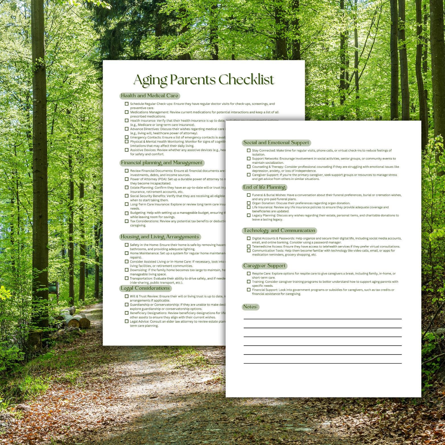 Digital Ageing Parents Checklist, Aging Parents Checklist, Elderly ...