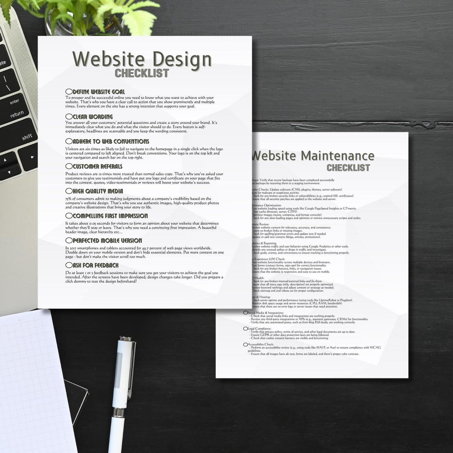 Website Design Checklist Tips for SEO & Mobile Optimisation Including ...