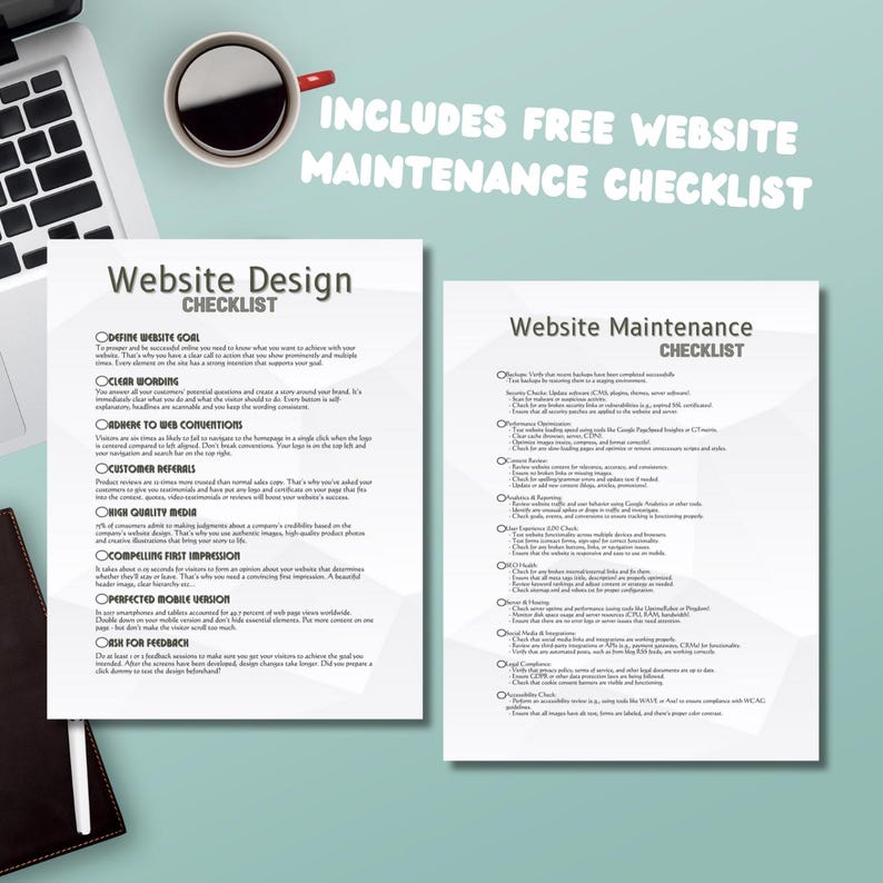 Website Design Checklist Tips for SEO & Mobile Optimisation Including ...