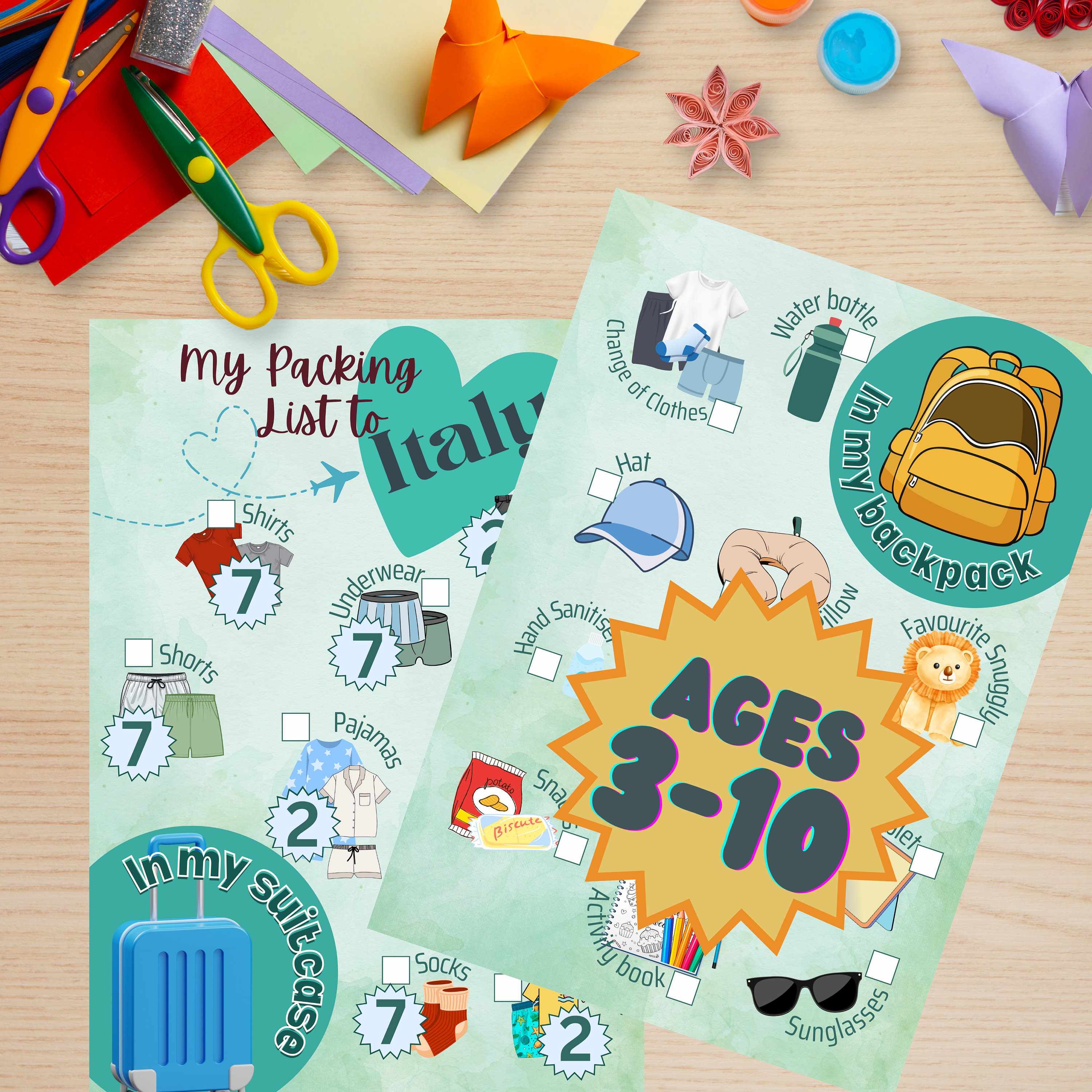 Cruise Packing List for Little Kids, Checklist Kids With Pictures ...