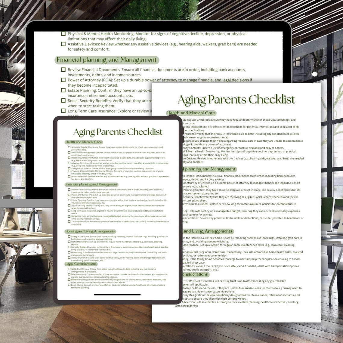 Digital Ageing Parents Checklist, Aging Parents Checklist, Elderly ...