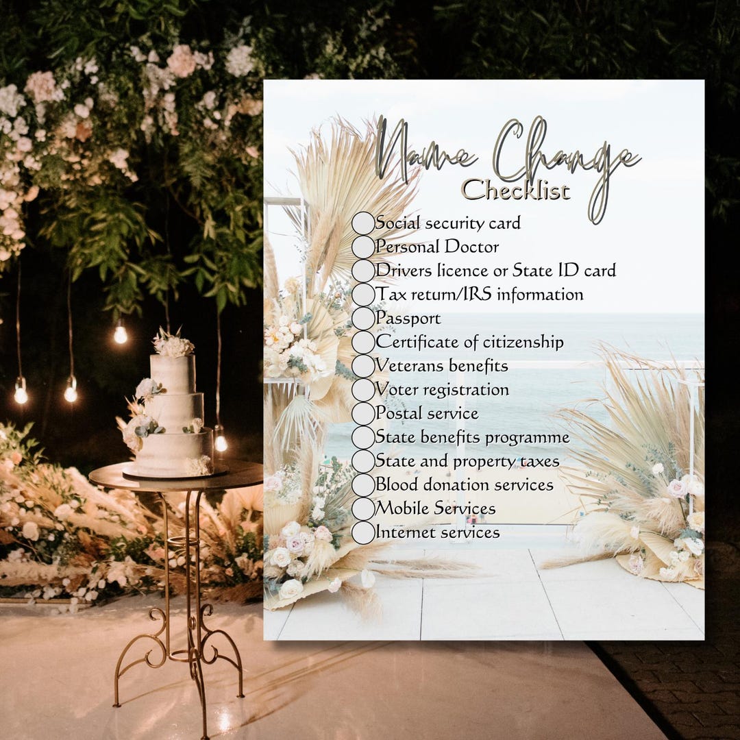 Complete Name Change Checklist for Legal and Personal Updates New Name ...