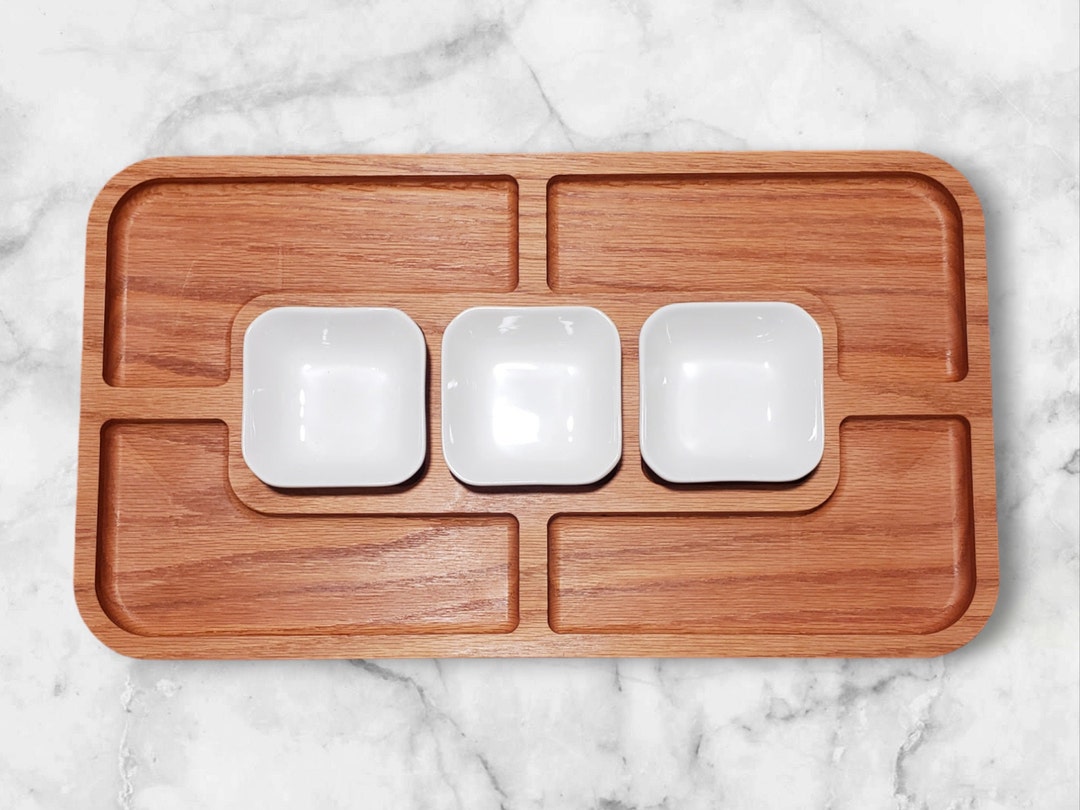 Custom Wooden Condiment Serving Tray Set - Etsy