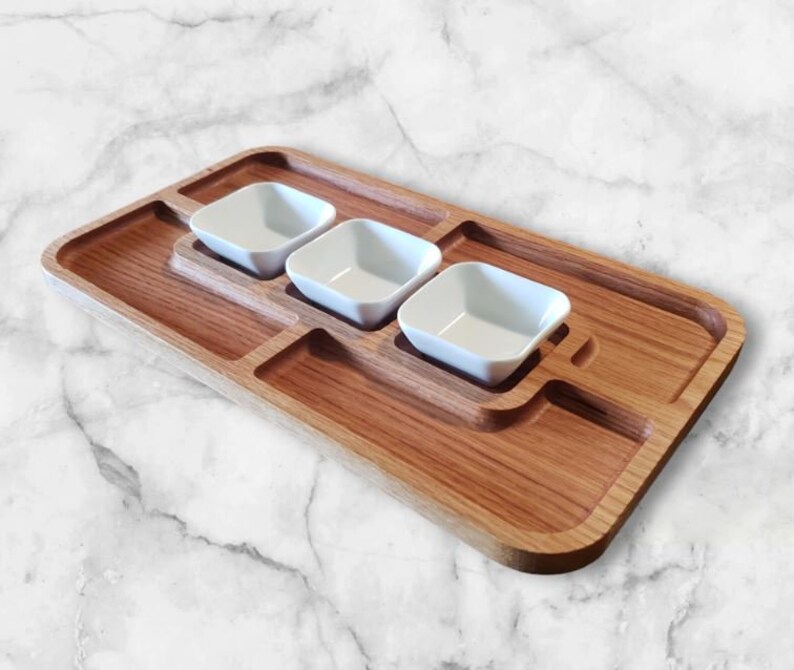 Custom Wooden Condiment Serving Tray Set 9" X 16" - Etsy