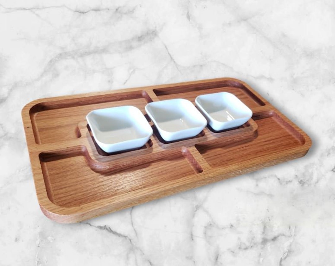 Custom Wooden Condiment Serving Tray Set 9" X 16" - Etsy