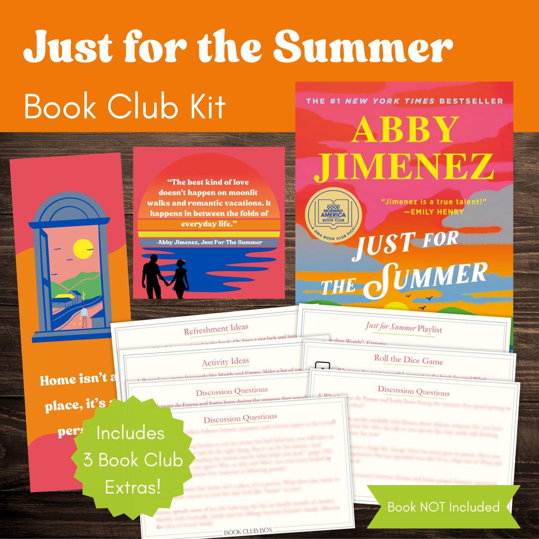 Just for the Summer Book Club Kit | Just for the Summer by Abby Jimenez ...