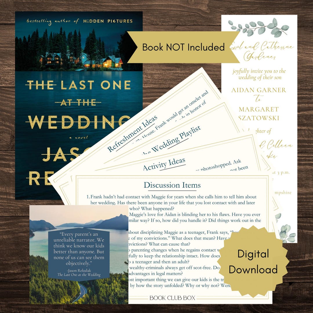 Book Club Kit for the Last One at the Wedding by Jason Rekulak - Etsy
